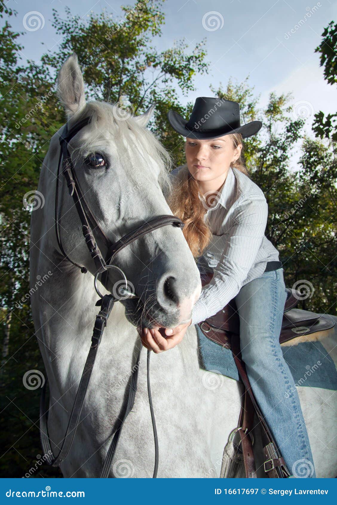 Young Lady riding a horse stock image. Image of woman - 16617697