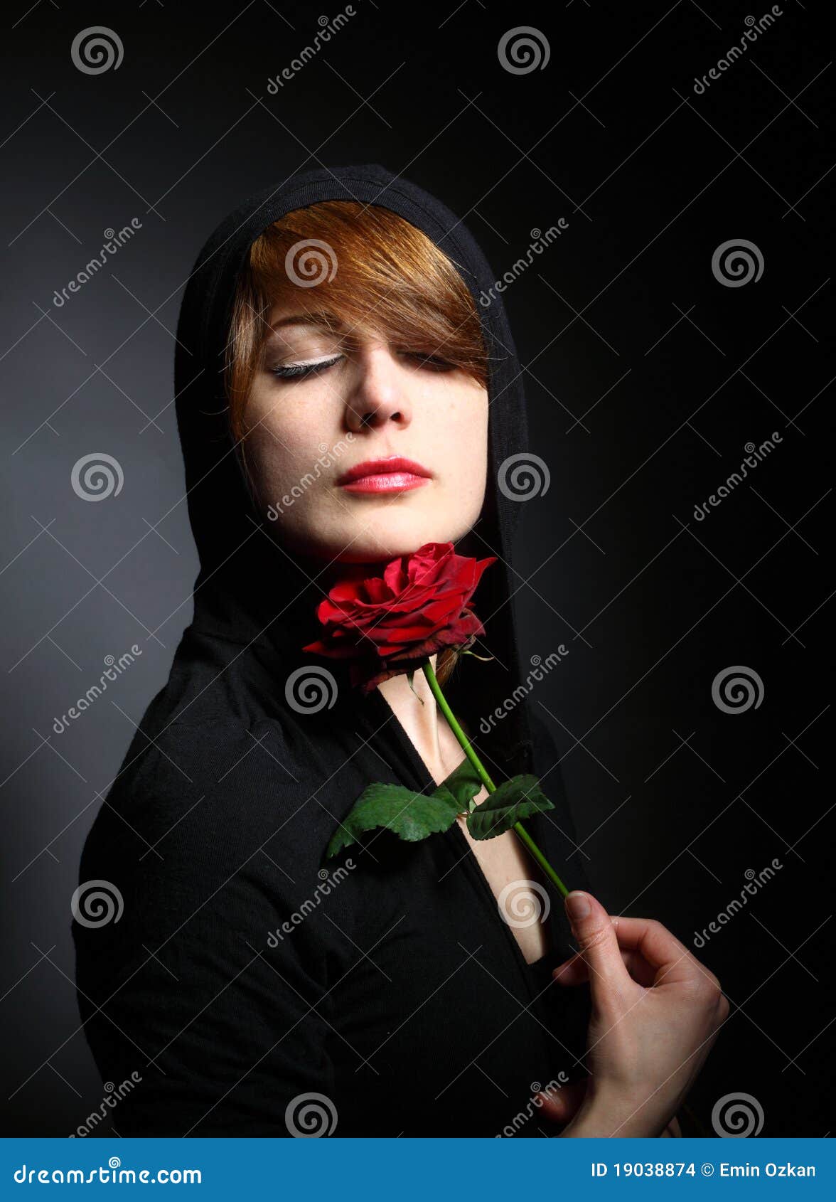 Young lady with rose stock photo. Image of beautiful - 19038874
