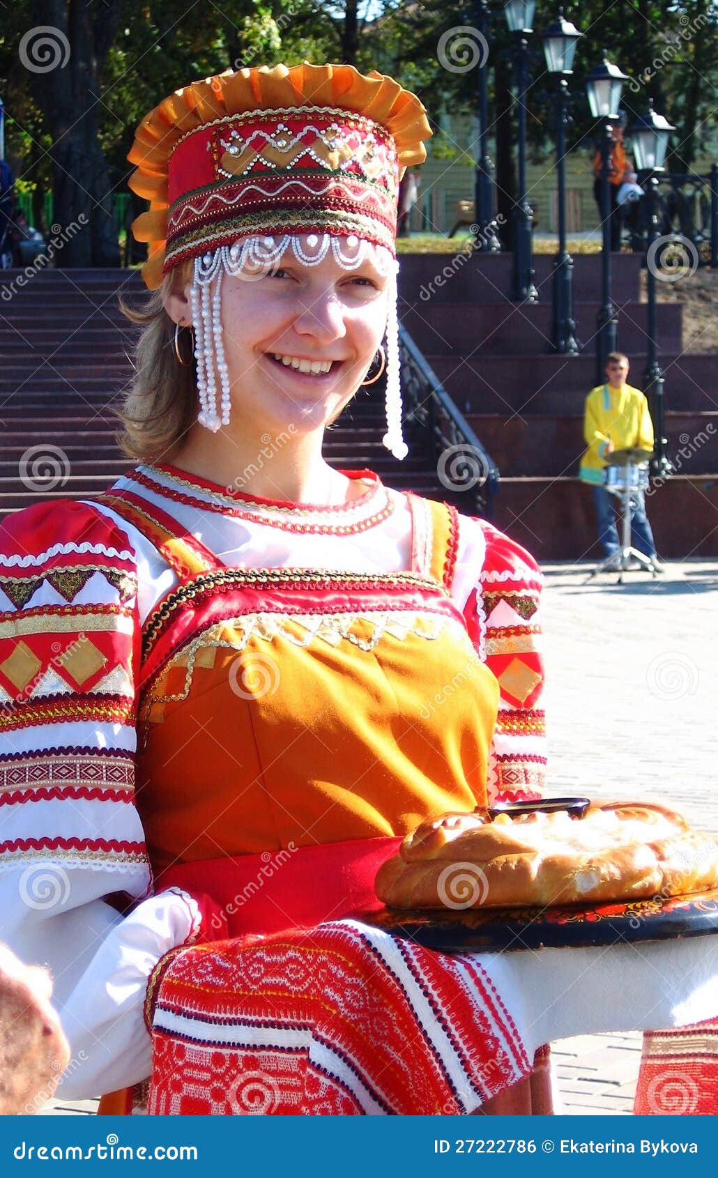 Young Lady in Russian National Costume Editorial Photo - Image of ...