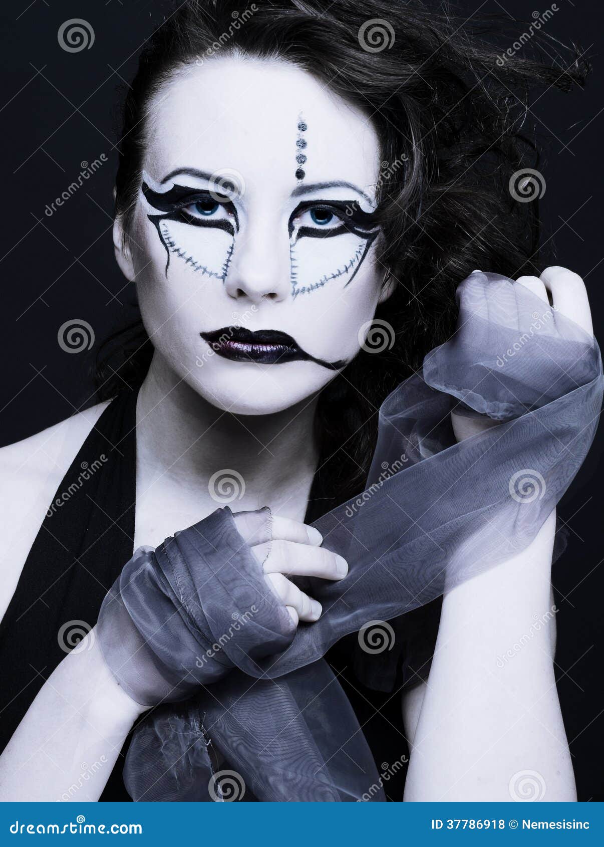 Young lady with scarf stock photo. Image of close, glamor - 37786918