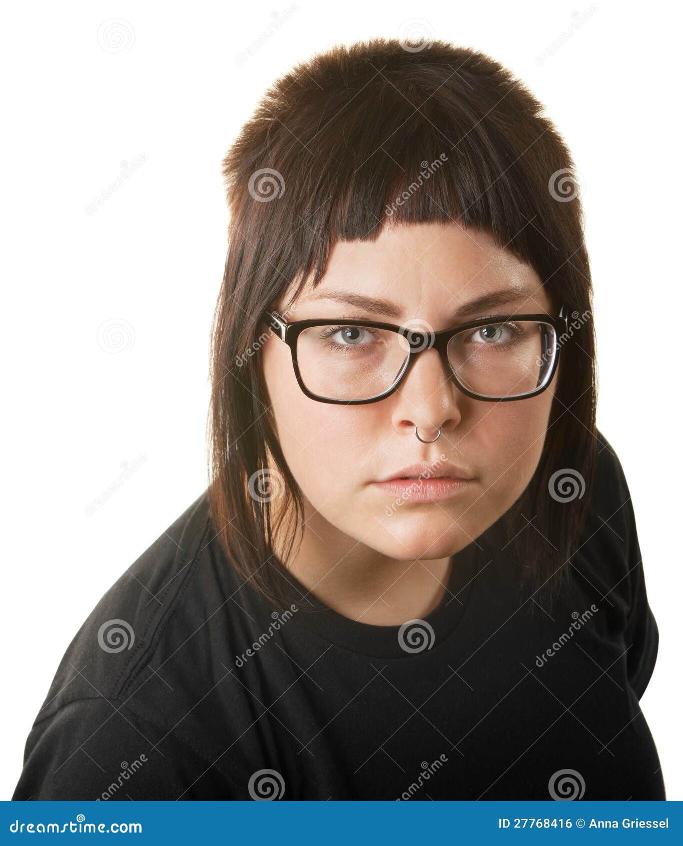 Young Lady Staring stock photo. Image of eyeglasses, people - 27768416