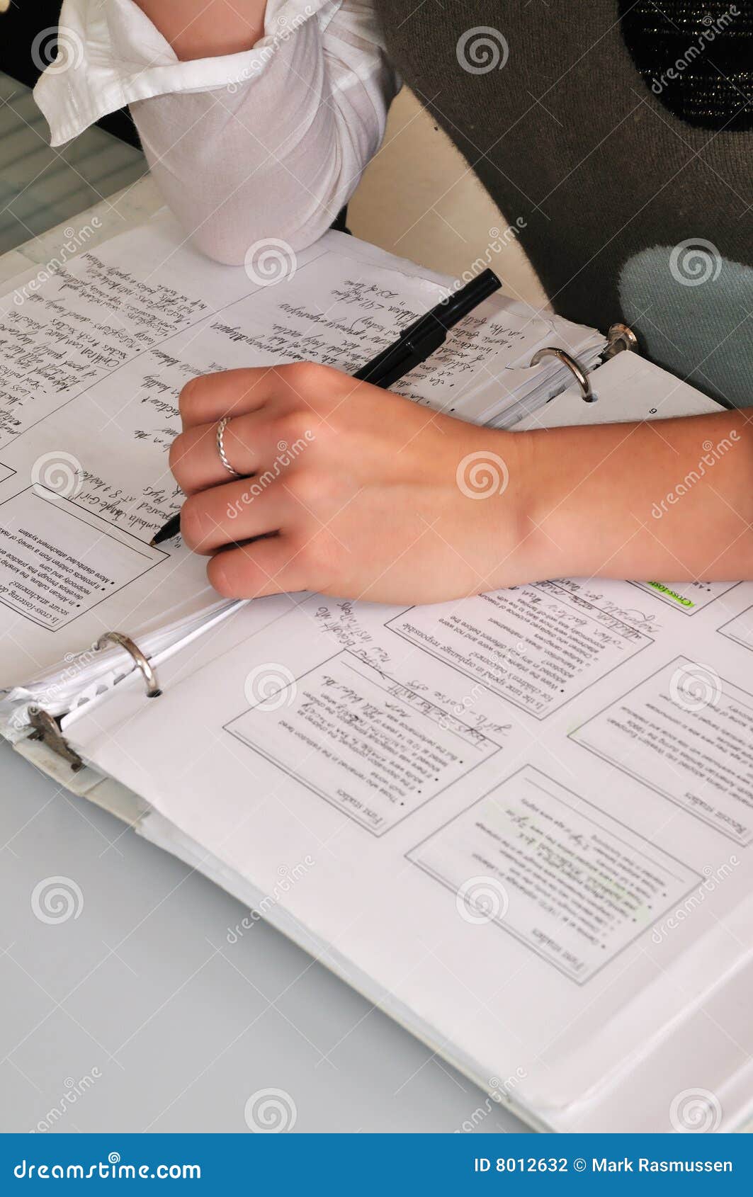 Young lady studying stock photo. Image of lady, girl, writing - 8012632
