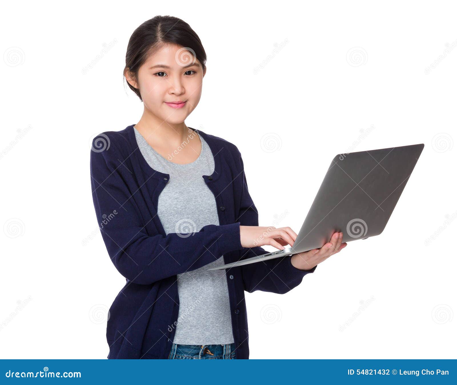 Young Lady Use of Laptop Computer Stock Photo - Image of device, people ...