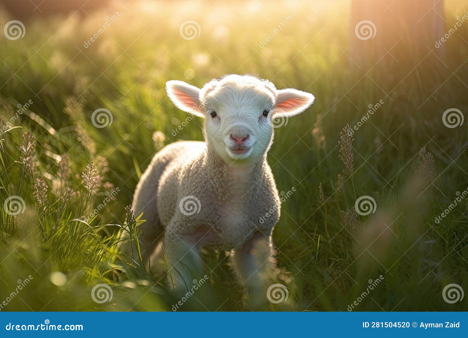 A Young Lamb on a White Background - Sheep Stock Photo - Image of ...