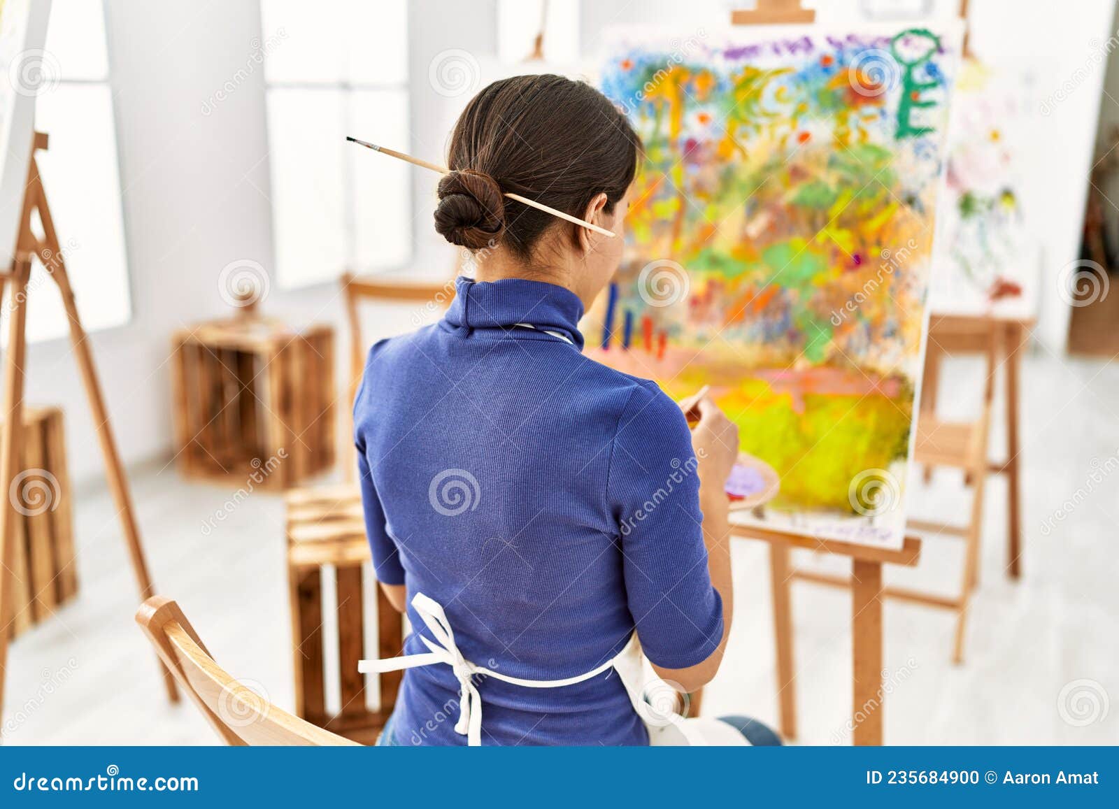 Top View Drawing Tablet Pencils And Color Palette Royalty-Free Stock ...