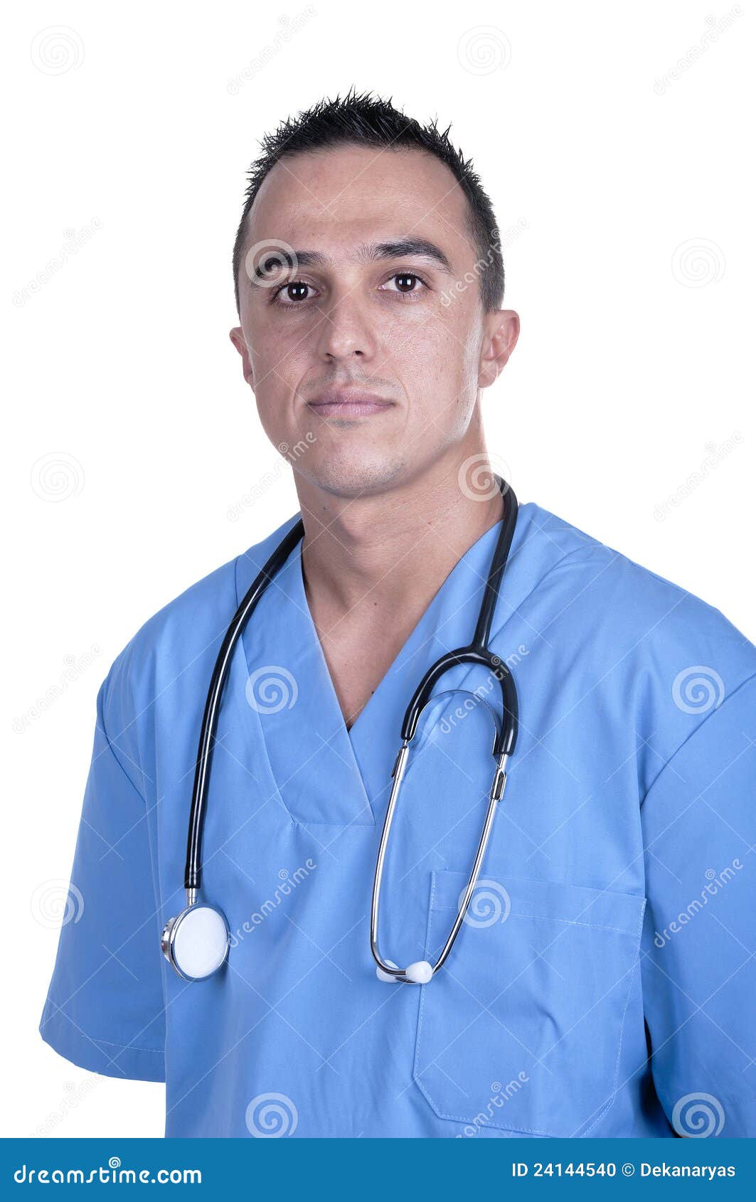 Young latino doctor stock photo. Image of isolation, stethoscope - 24144540