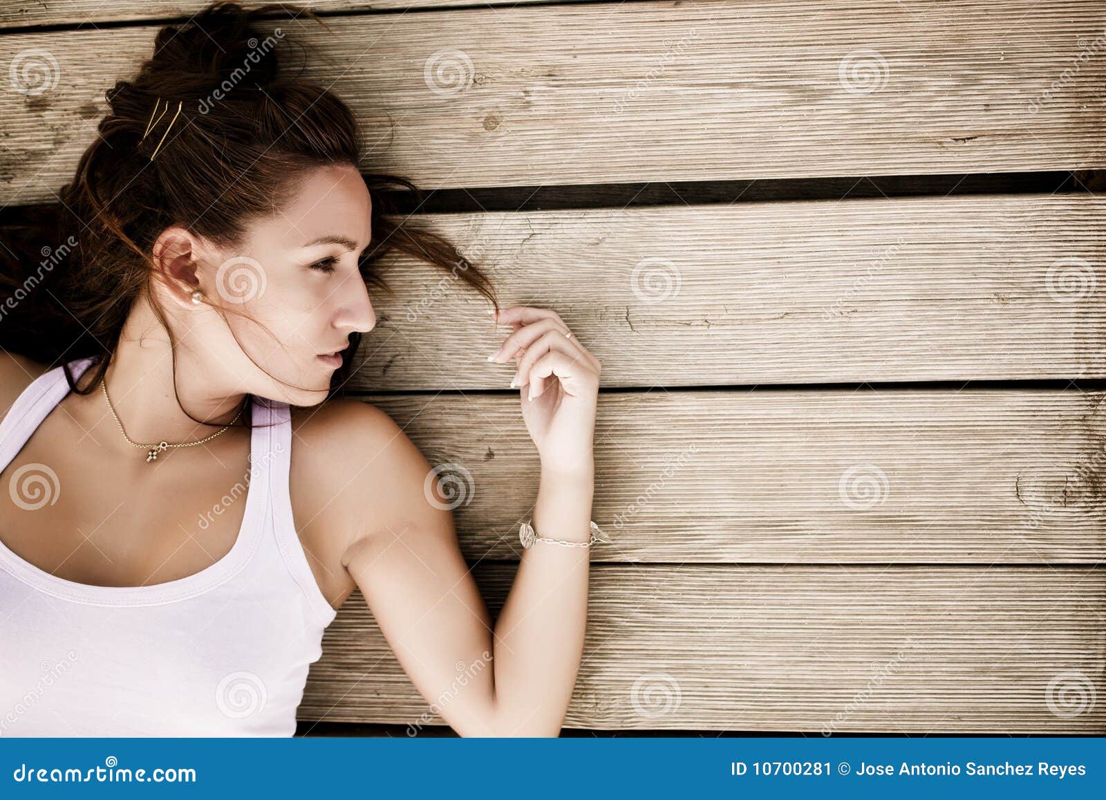 Young laying woman stock image. Image of caucasian, modest - 10700281