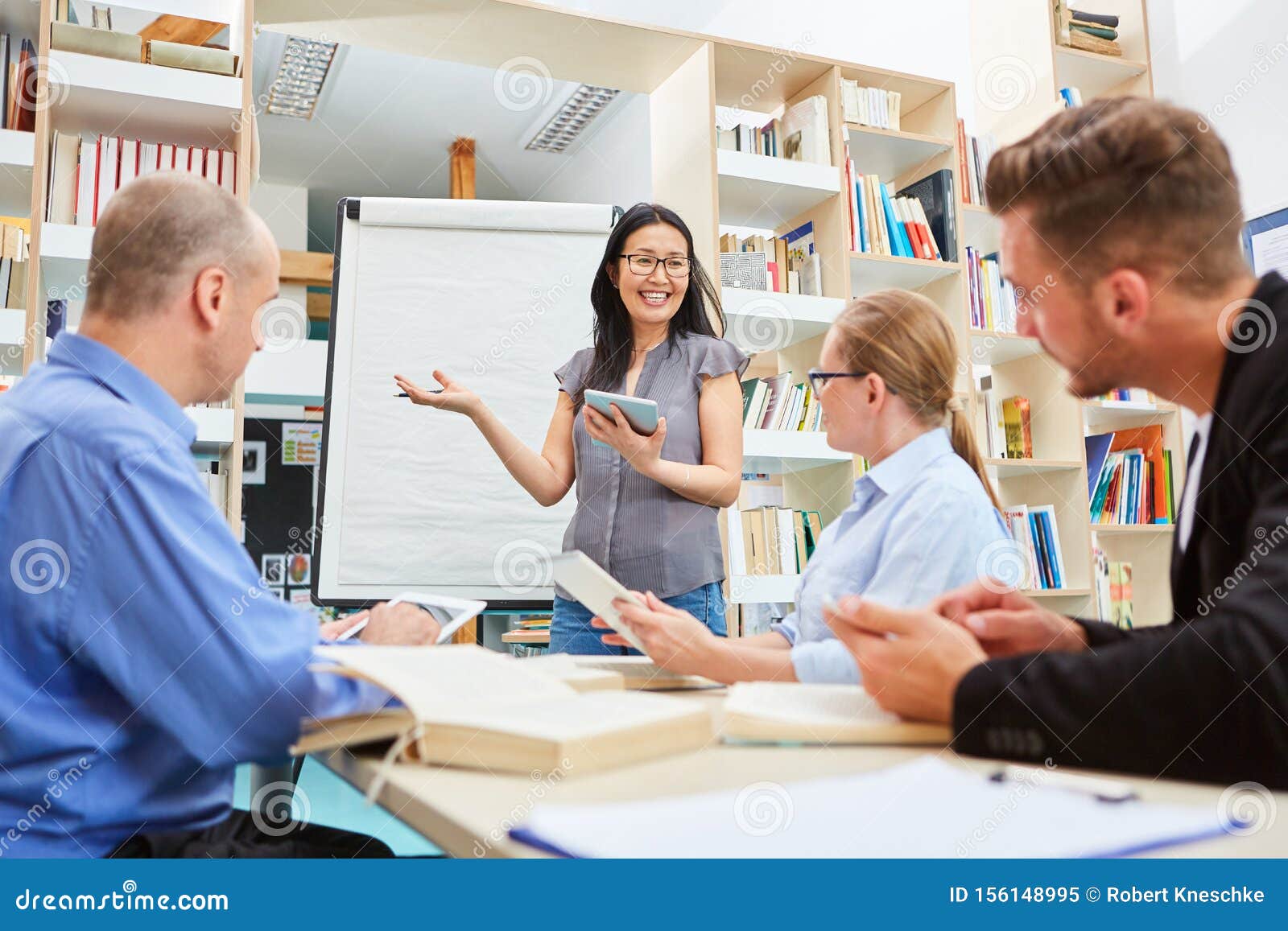 Young Lecturer in a Workshop on the Whiteboard Stock Image - Image of ...