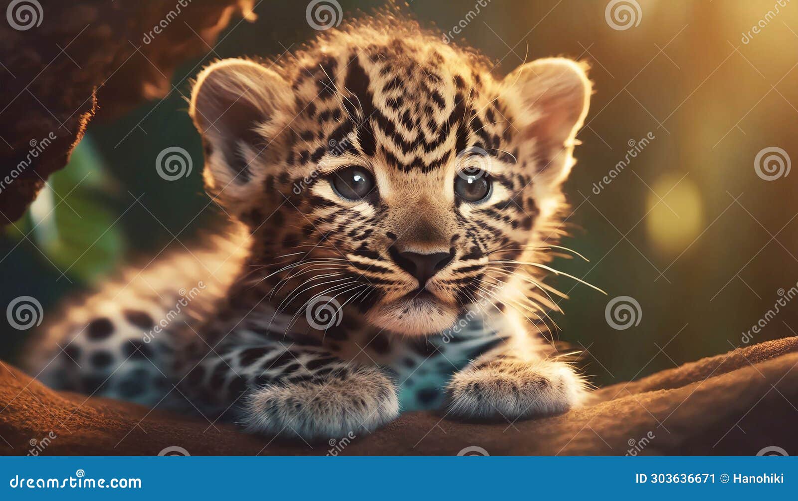 Young Leopard Baby Outdoor in Nature .ai Generated Stock Illustration ...