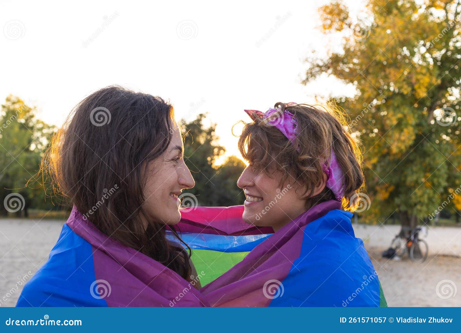 Beautiful Lesbian Couple Hugging Tenderly Stock Image Image Of Happy Beautiful 261571057 1089