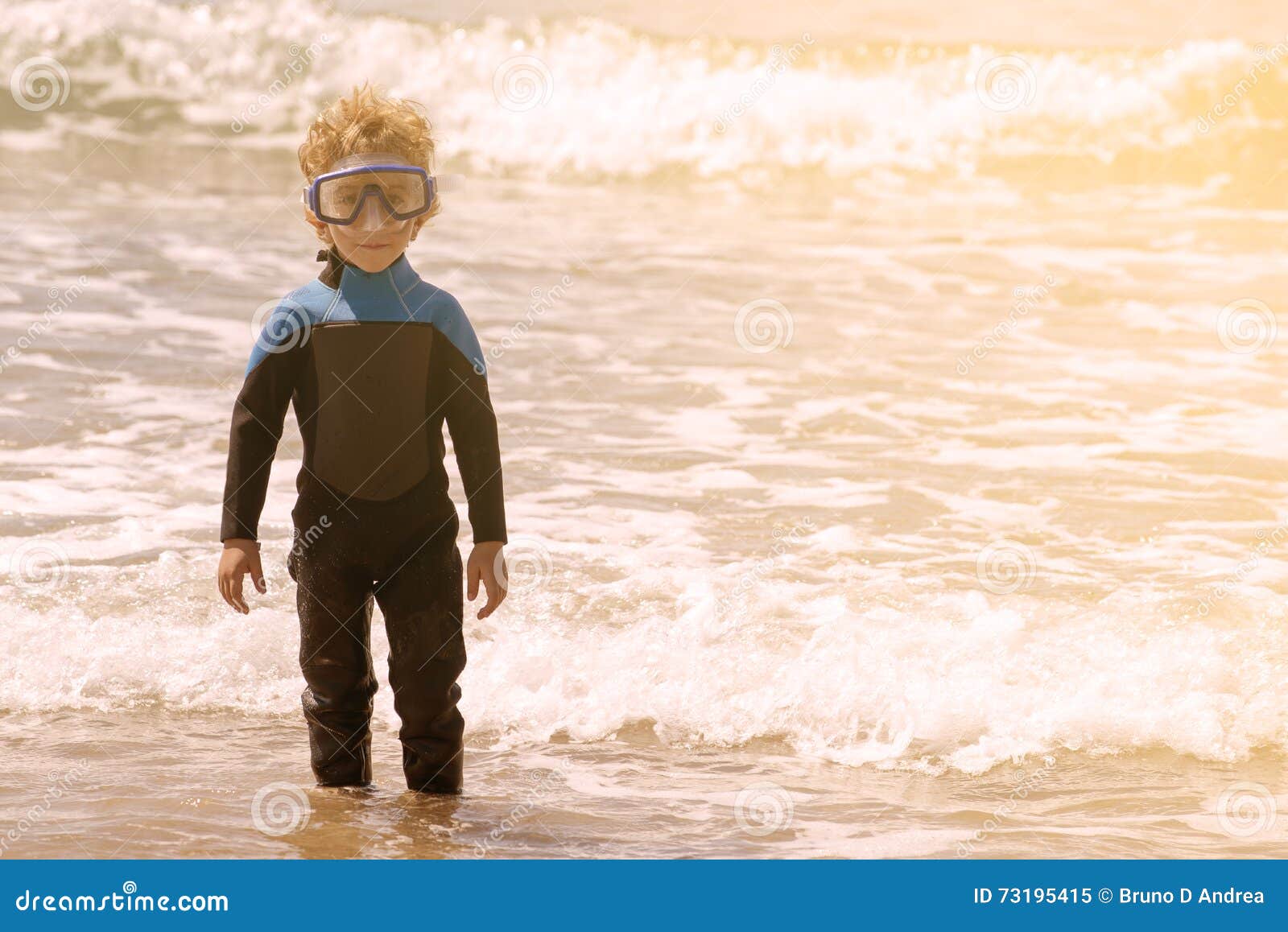 Young little boy diving stock image. Image of cute, suit - 73195415