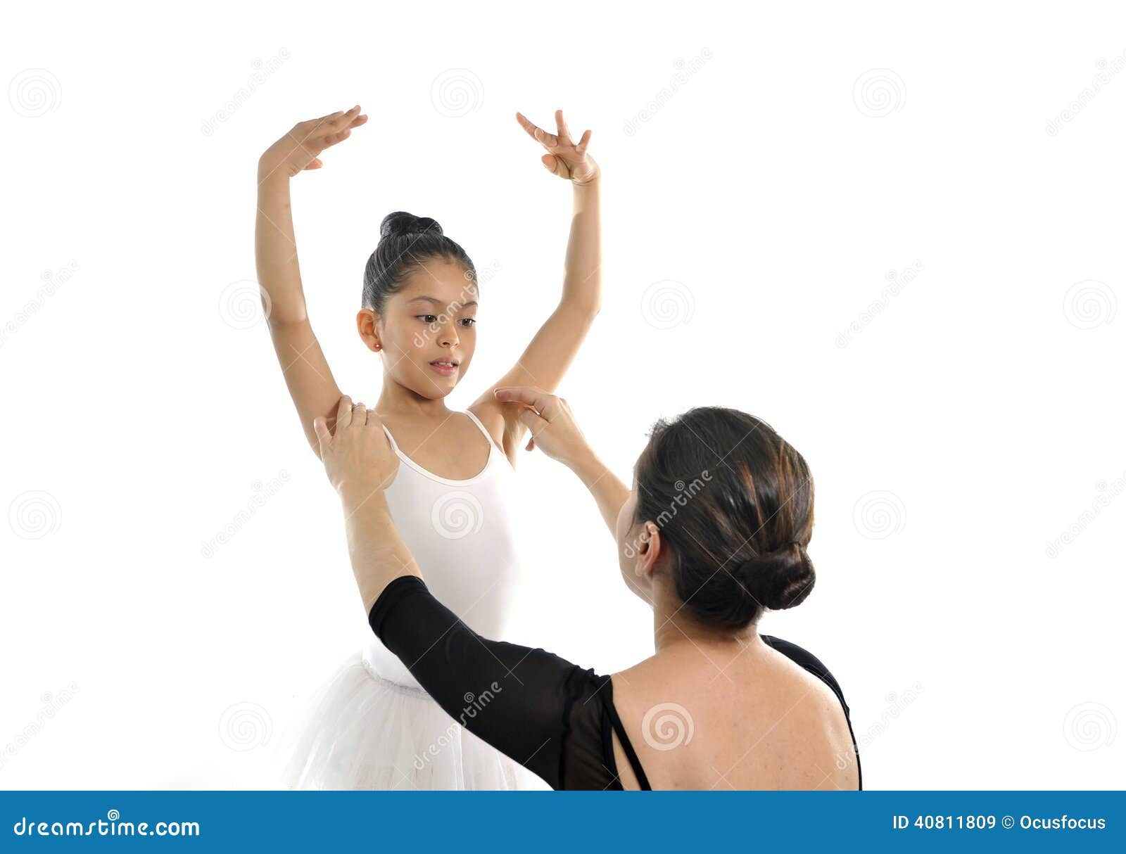 Young Little Girl Ballerina Learning Dance Lesson With Ballet Teacher ... Young Little Girl Ballerina Learning Dance Lesson With Ballet Teacher ...