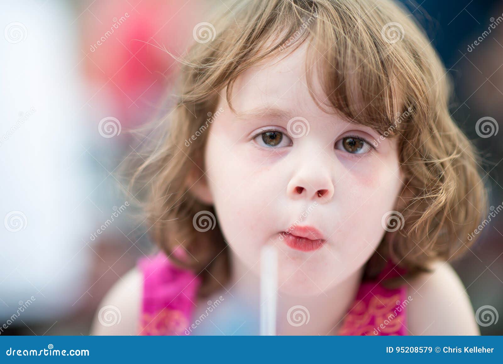 Young Little Girl Sitting Down and Looking Happy Stock Image - Image of ...