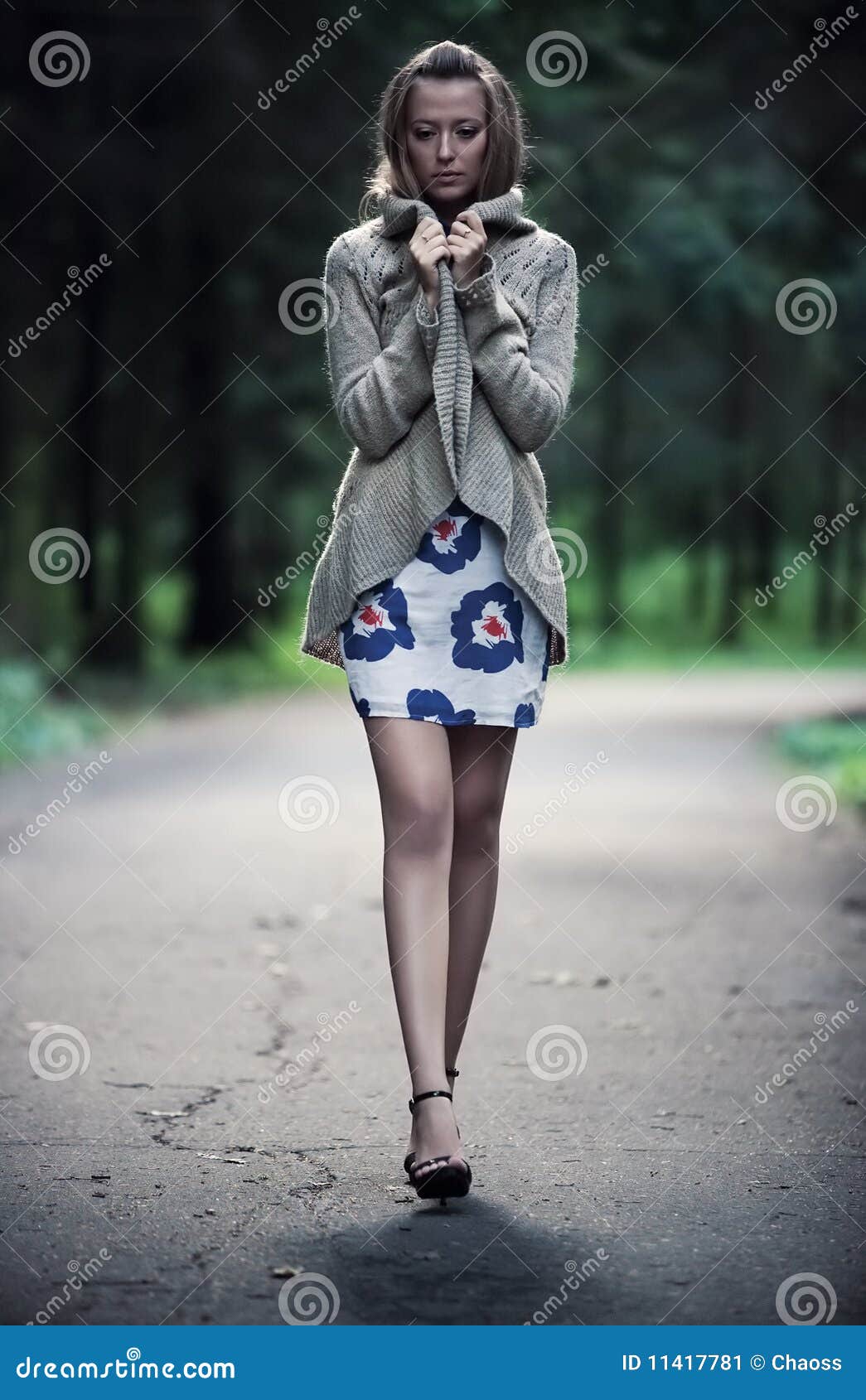 Young lonely woman stock image. Image of walk, lonely - 11417781