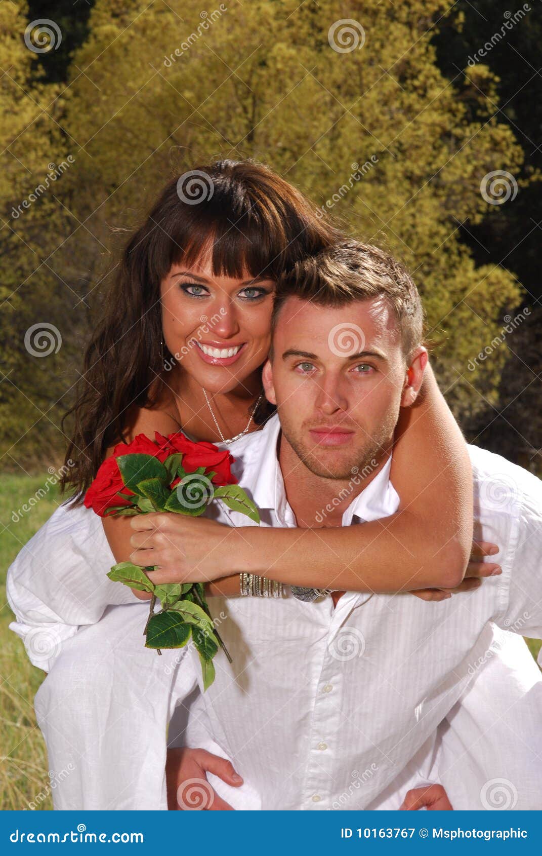 Young Love stock image. Image of meadow, girl, date, nature - 10163767