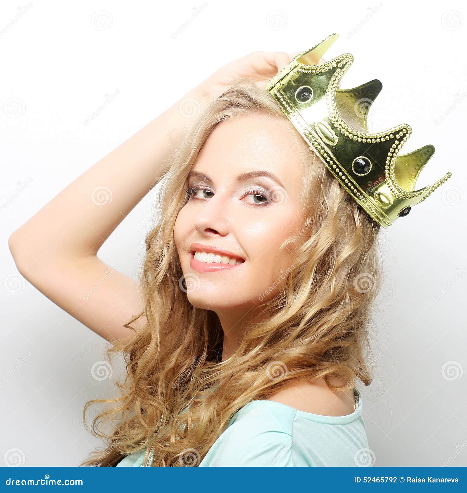 Young Lovely Woman in Crown Stock Photo - Image of lady, cheerful: 52465792