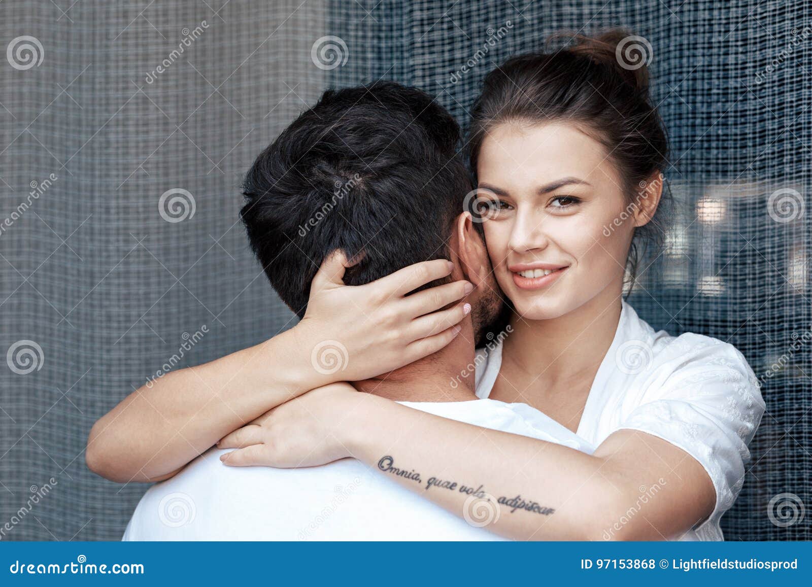 Young Loving Couple Hugging Stock Photo - Image of loving, young: 97153868