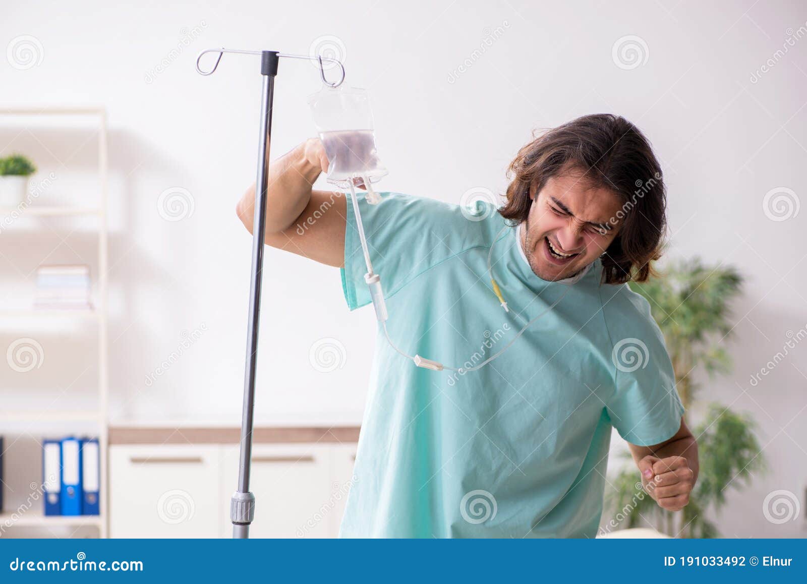 Young Mad Man in the Hospital Stock Photo - Image of fear, medicine ...