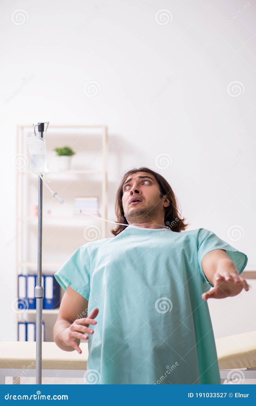 Young Mad Man in the Hospital Stock Image - Image of committing ...