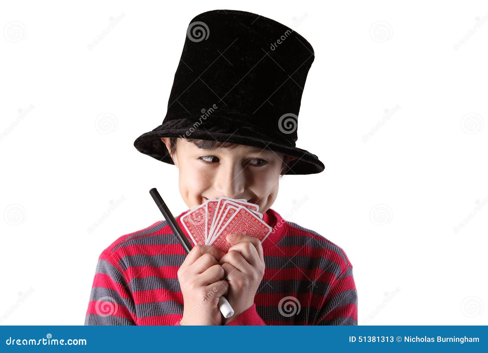 Young Magician Boy with Wand Stock Image - Image of funny, studio: 51381313