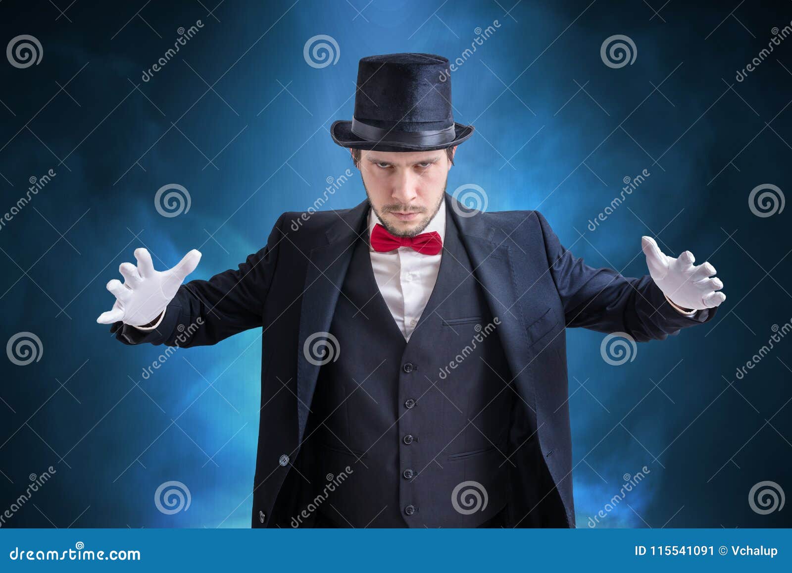 Young Magician Man is Showing Magic Trick Stock Image - Image of ...