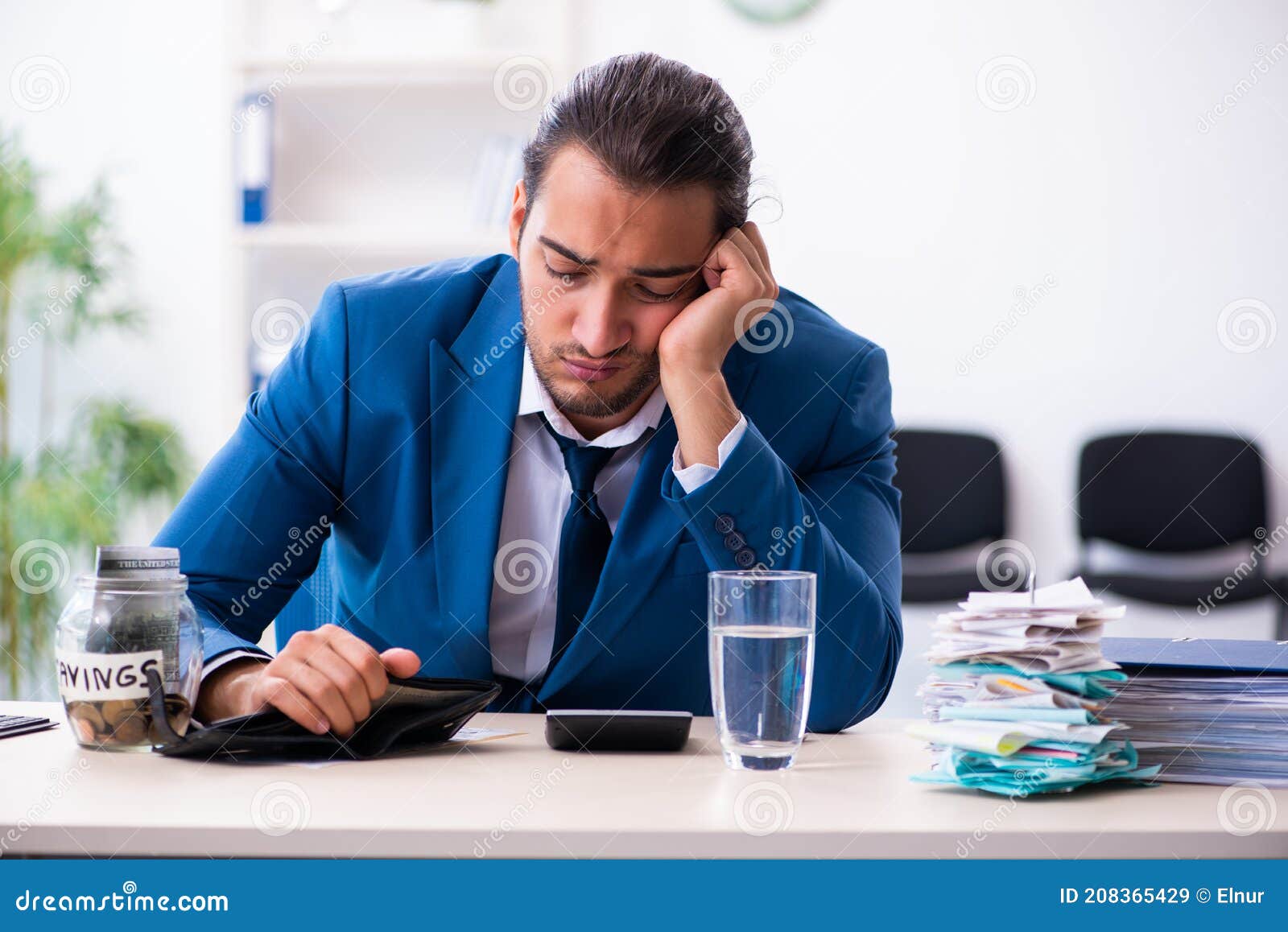Young Male Accountant in Budget Planning Concept Stock Image - Image of ...
