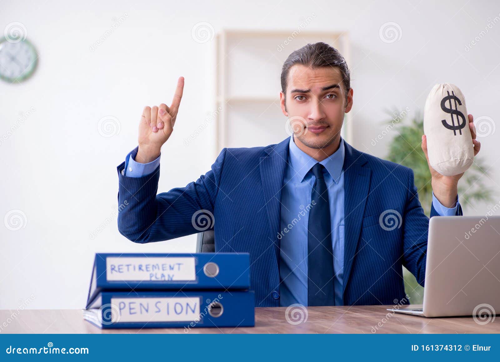 Young Male Accountant Working in the Office Stock Photo - Image of ...