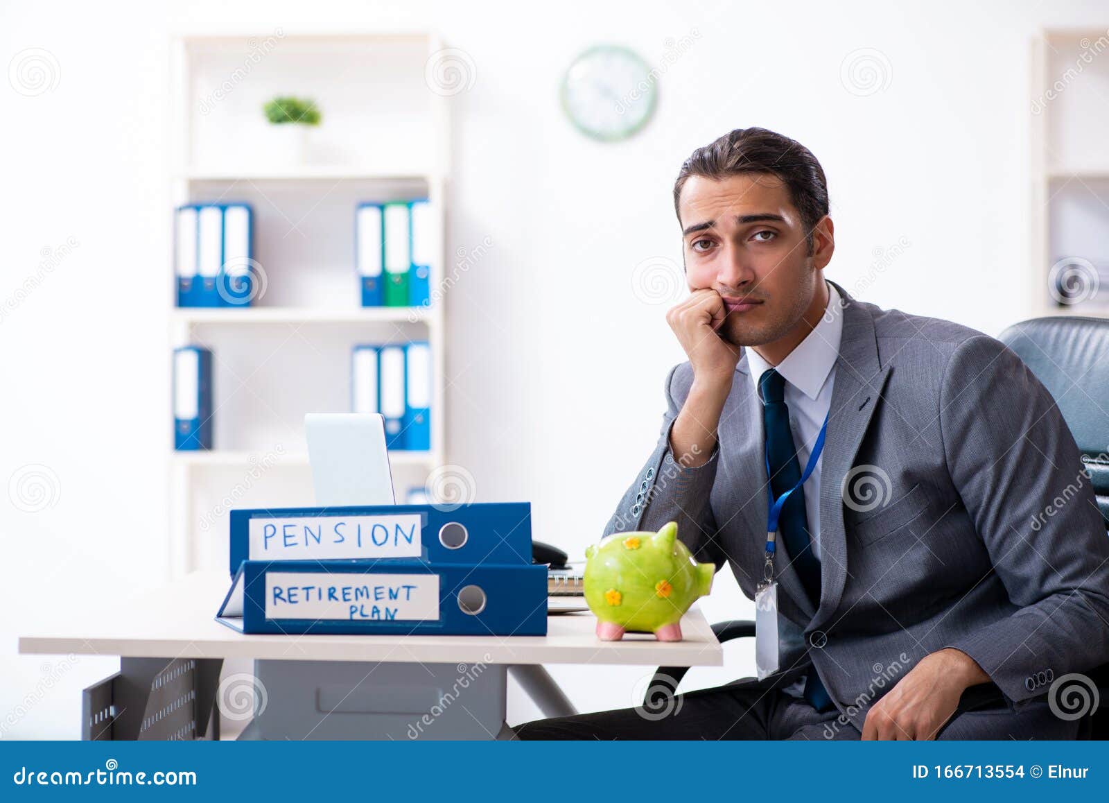 Young Male Accountant Working in the Office Stock Photo - Image of ...