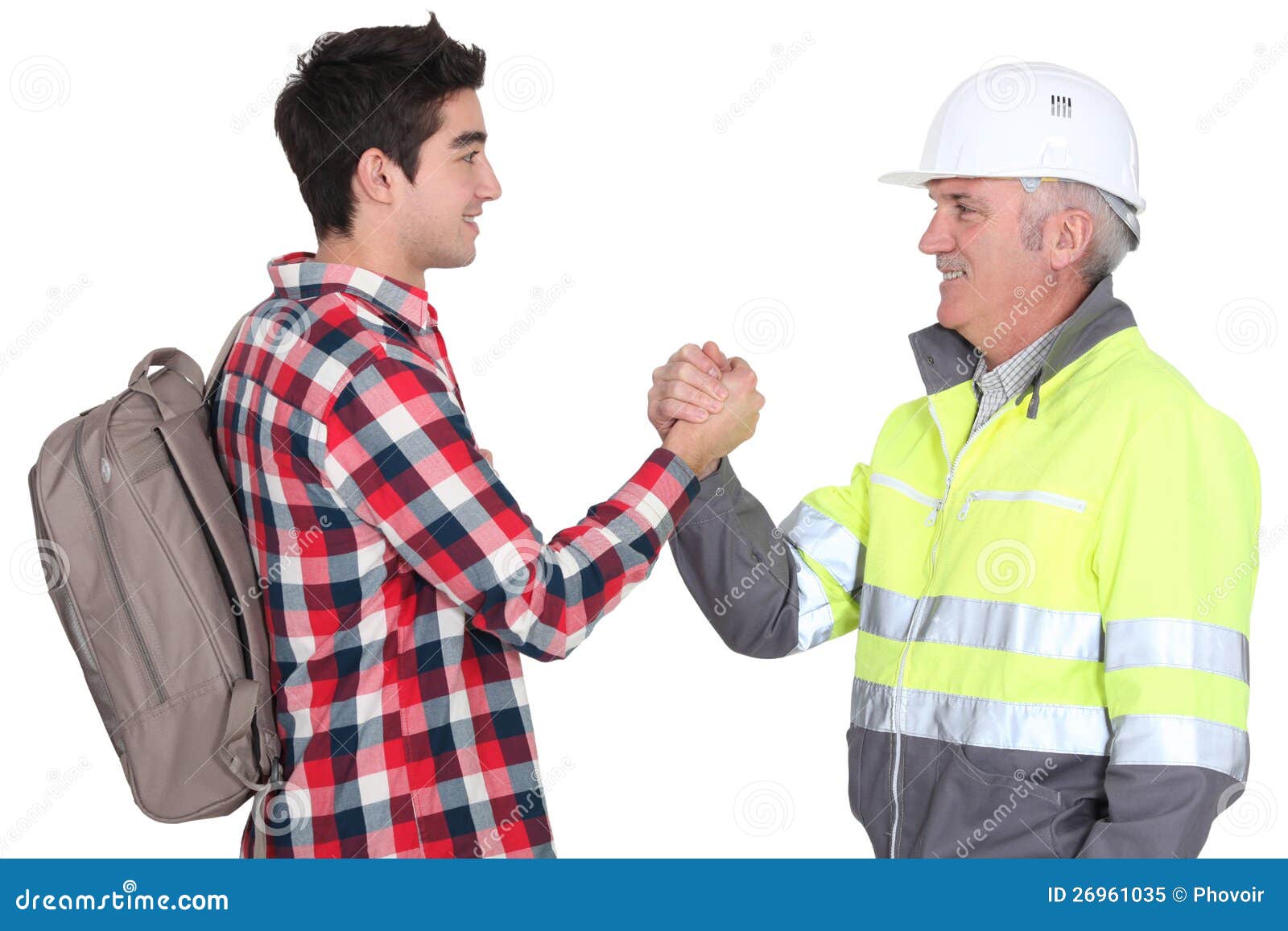 Young male apprentice stock image. Image of highvisibility - 26961035