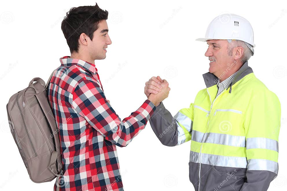 Young male apprentice stock image. Image of highvisibility - 26961035