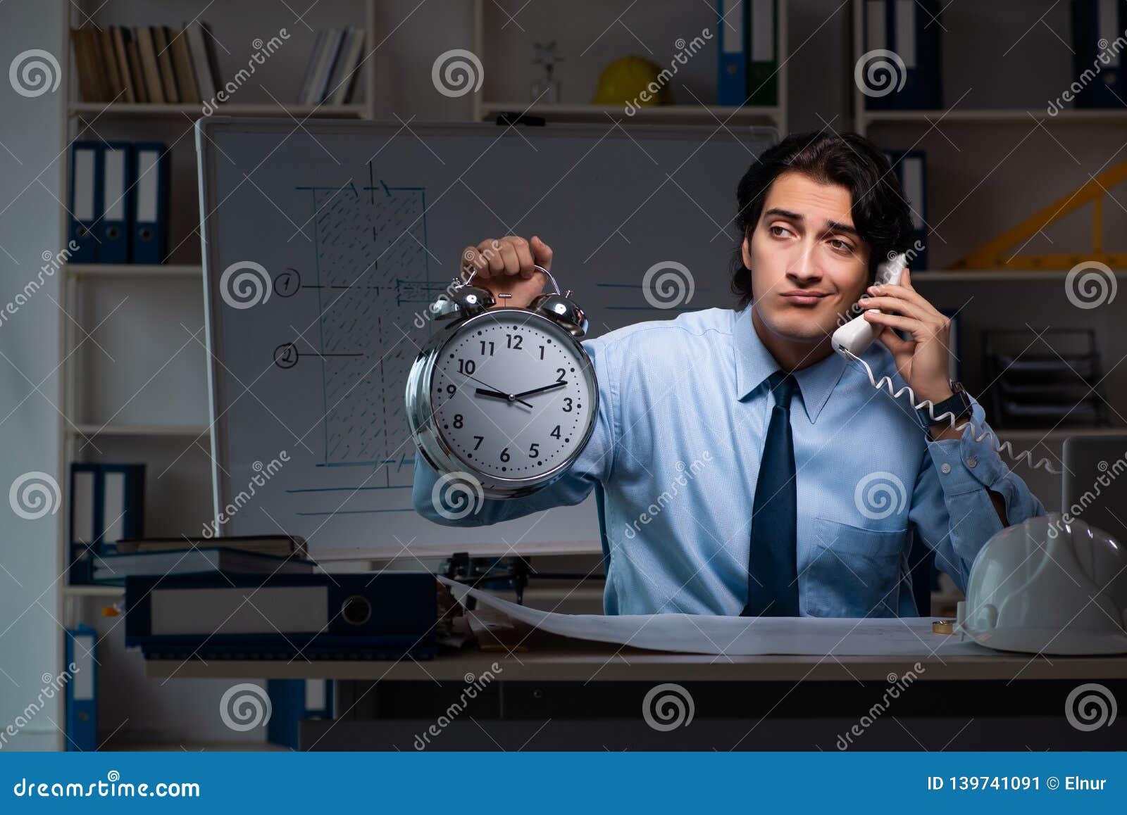 The Young Male Architect Working Night at Office Stock Image - Image of ... The Young Male Architect Working Night at Office Stock Image - Image of ...