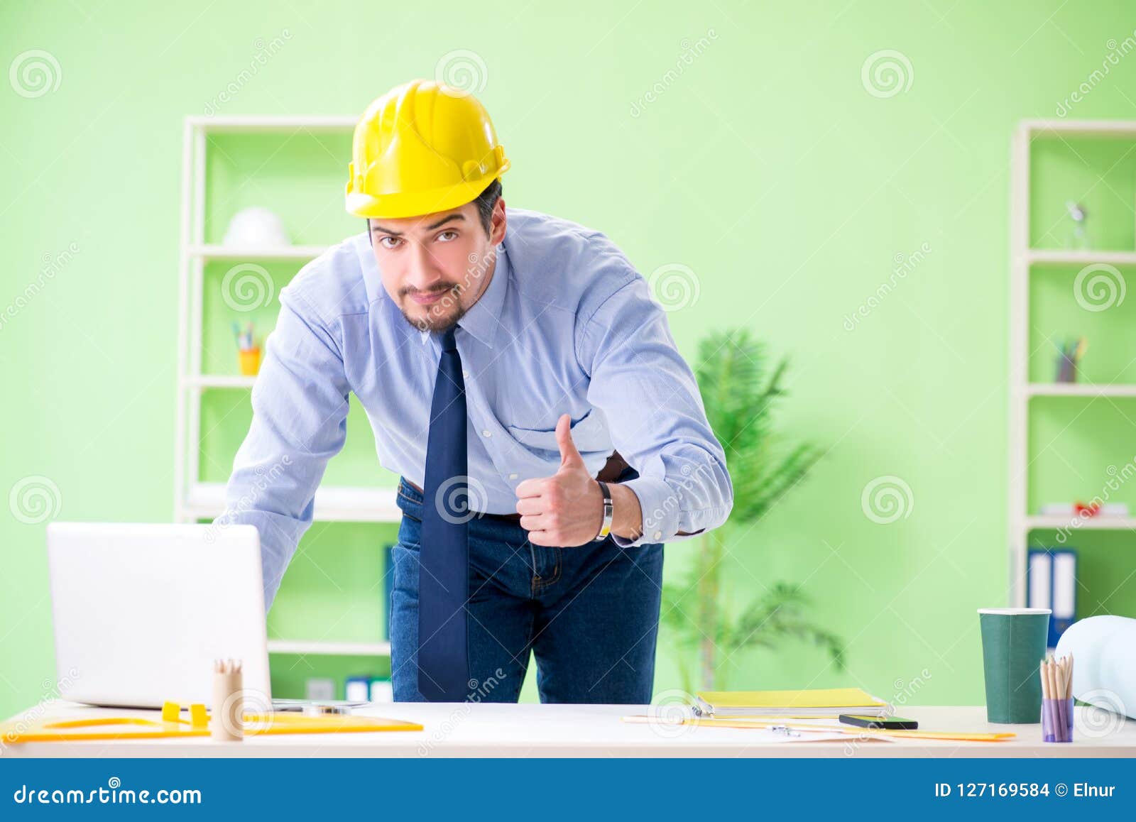 The Young Male Architect Working at the Project Stock Photo - Image of ... The Young Male Architect Working at the Project Stock Photo - Image of ...