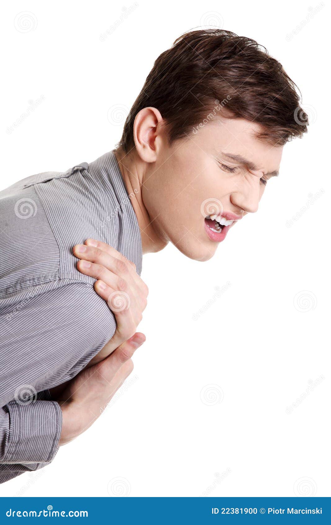 Young male with back pain stock photo. Image of injury - 22381900