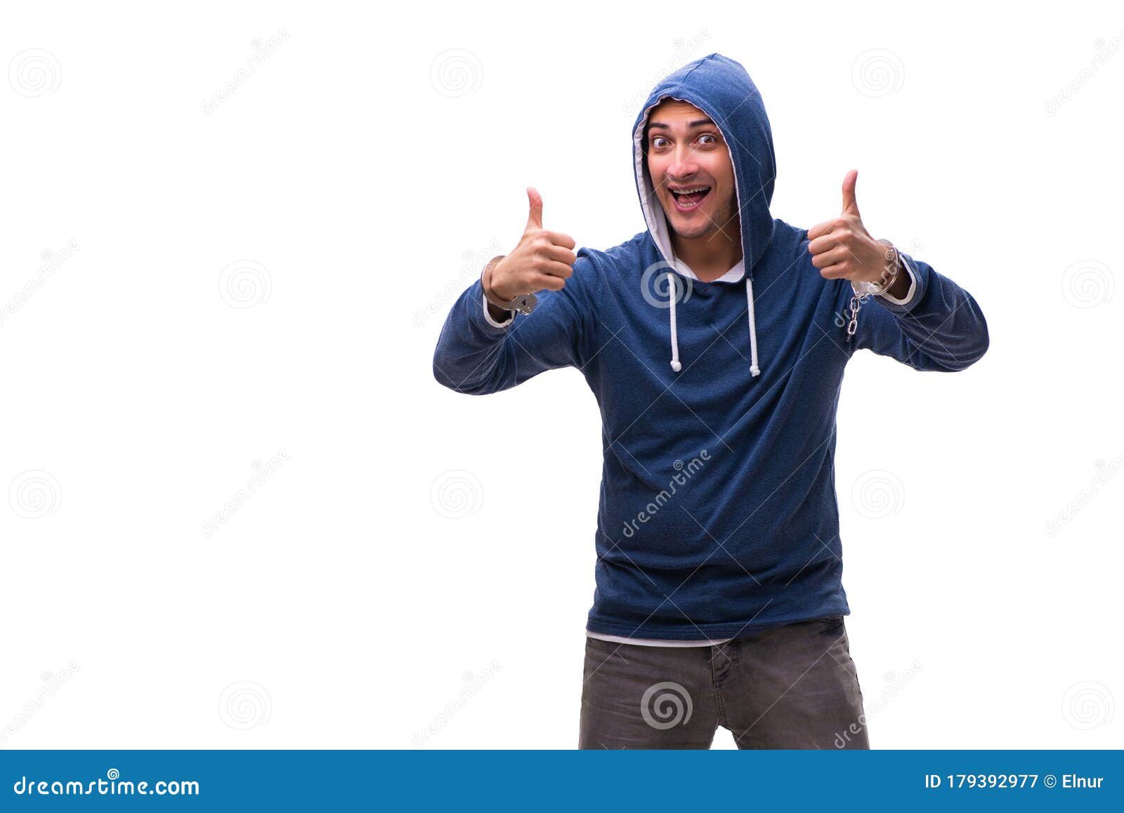 Young Male Bandit Isolated on White Stock Image - Image of hooligan ...