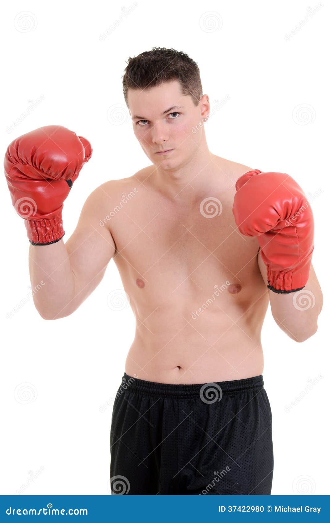 Young male boxer stock photo. Image of shorts, power - 37422980