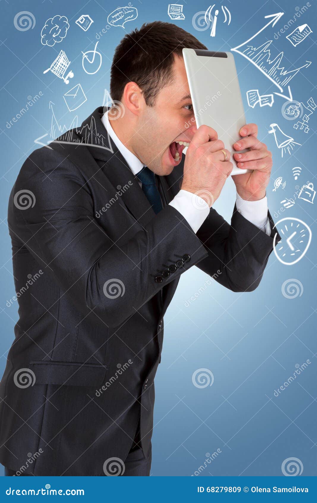 Young Male Businessman and His Thoughts Stock Image - Image of hispanic ...
