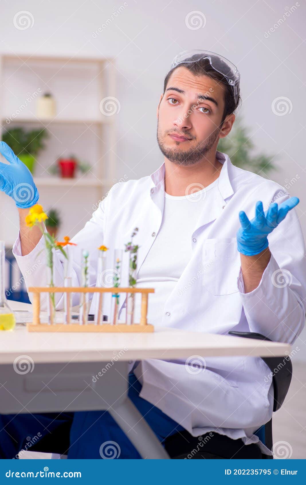 Young Male Chemist Working in the Lab Stock Image - Image of laboratory ...