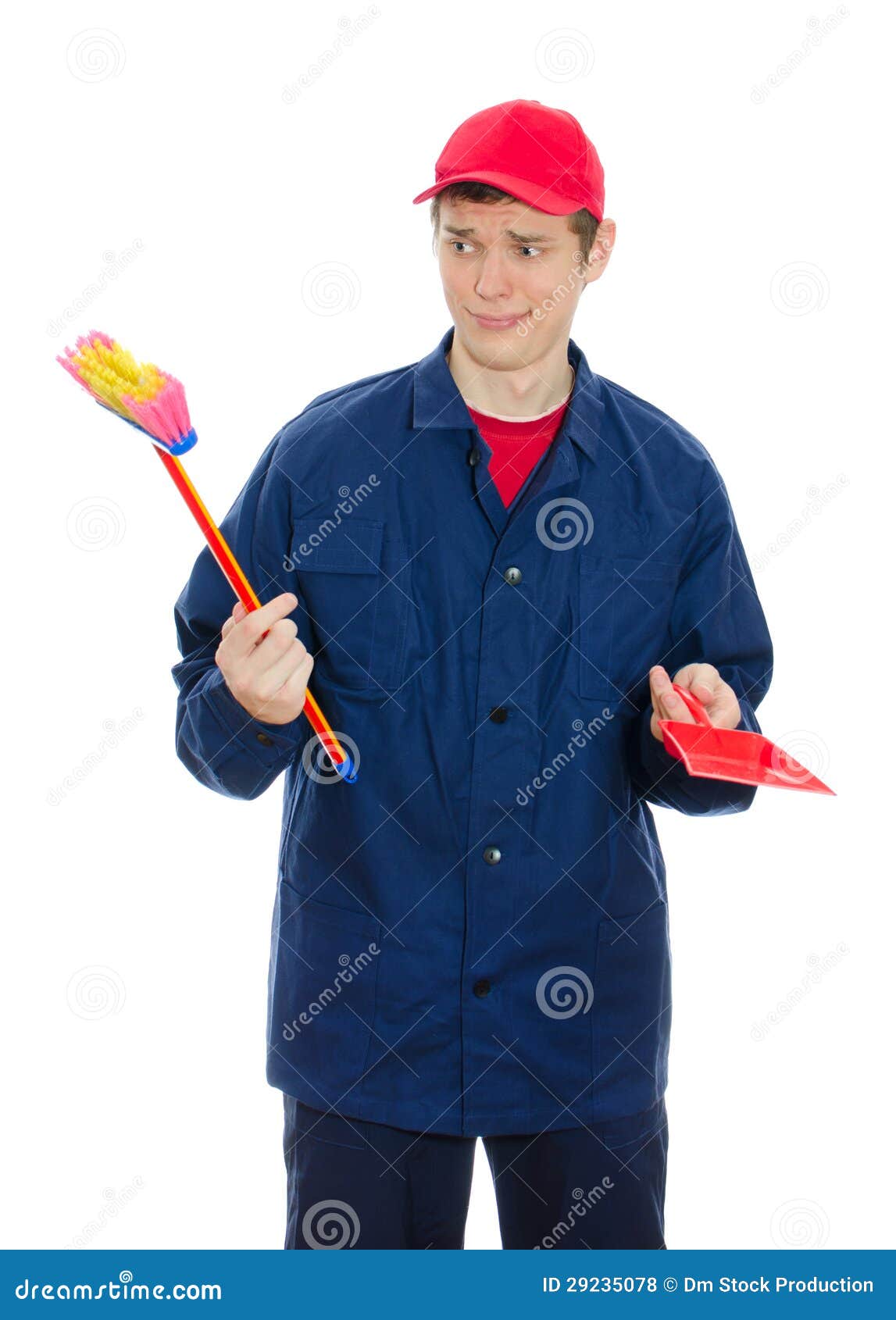 Young male cleaner stock photo. Image of professional - 29235078