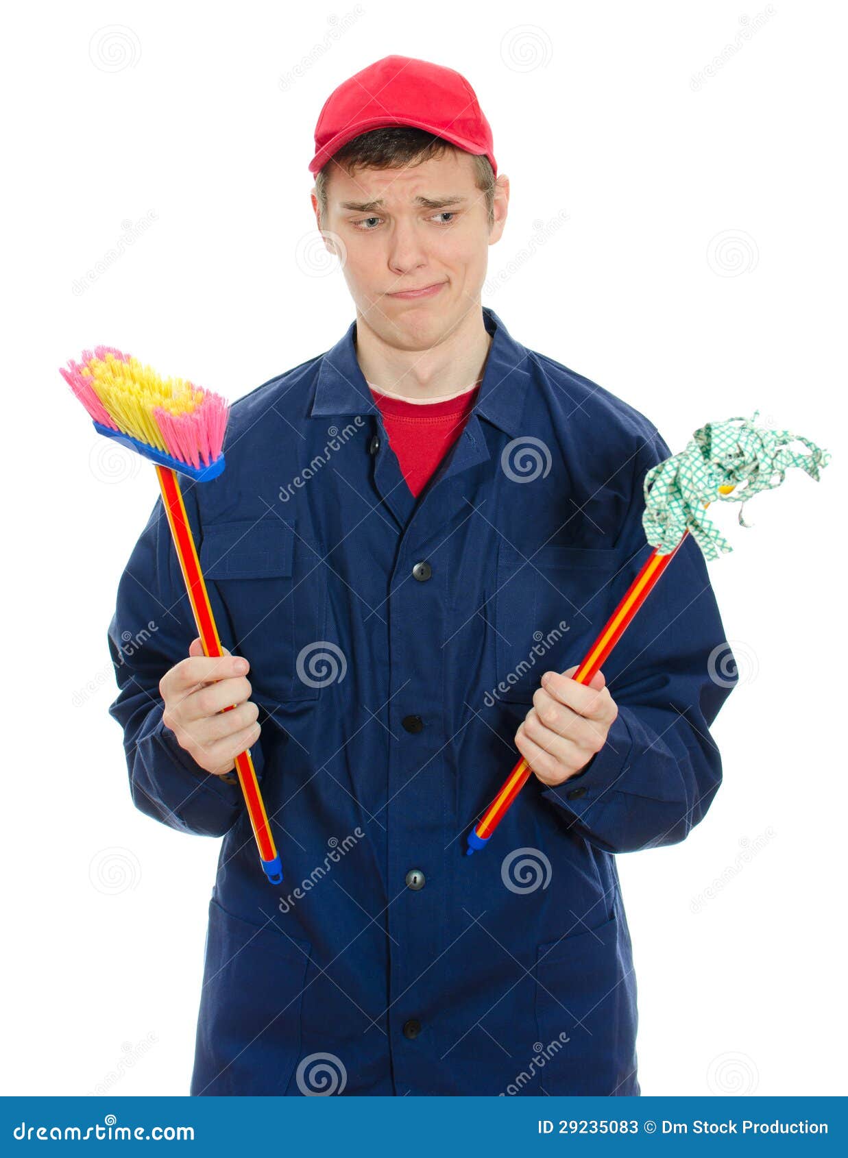 Young male cleaner stock image. Image of inside, housekeeping - 29235083