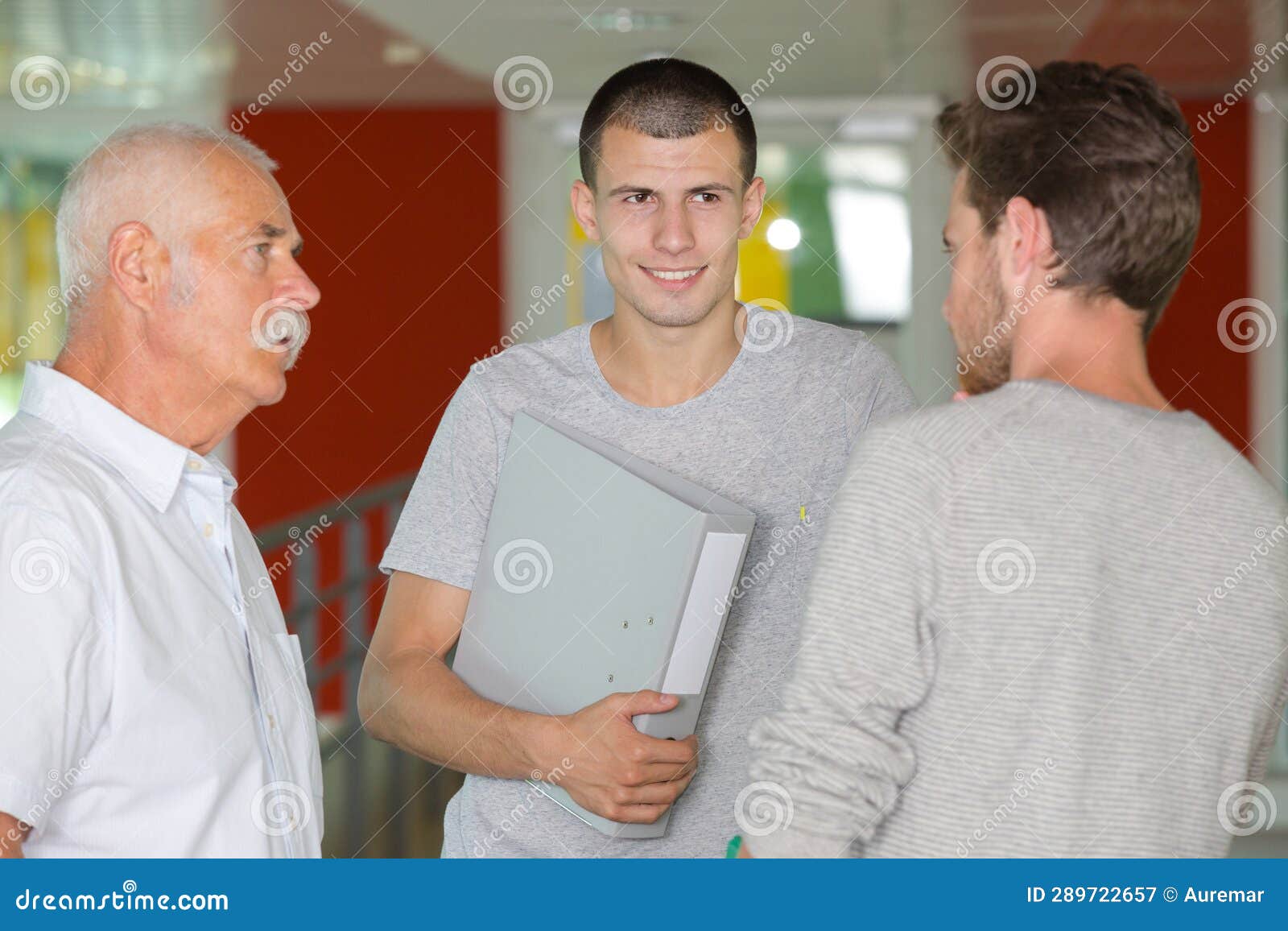 Young Male College Students Studying at Campus Stock Image - Image of ...