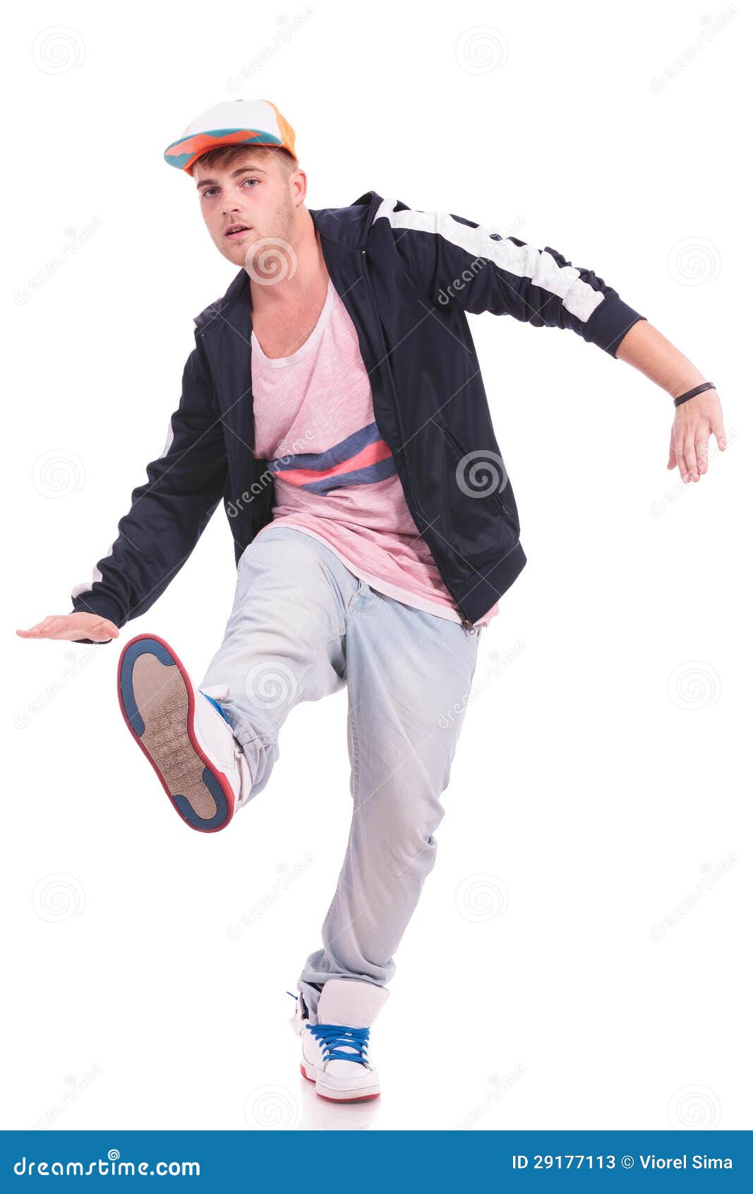 Young Male Dancer Balancing Stock Image - Image of flexibility, studio ...
