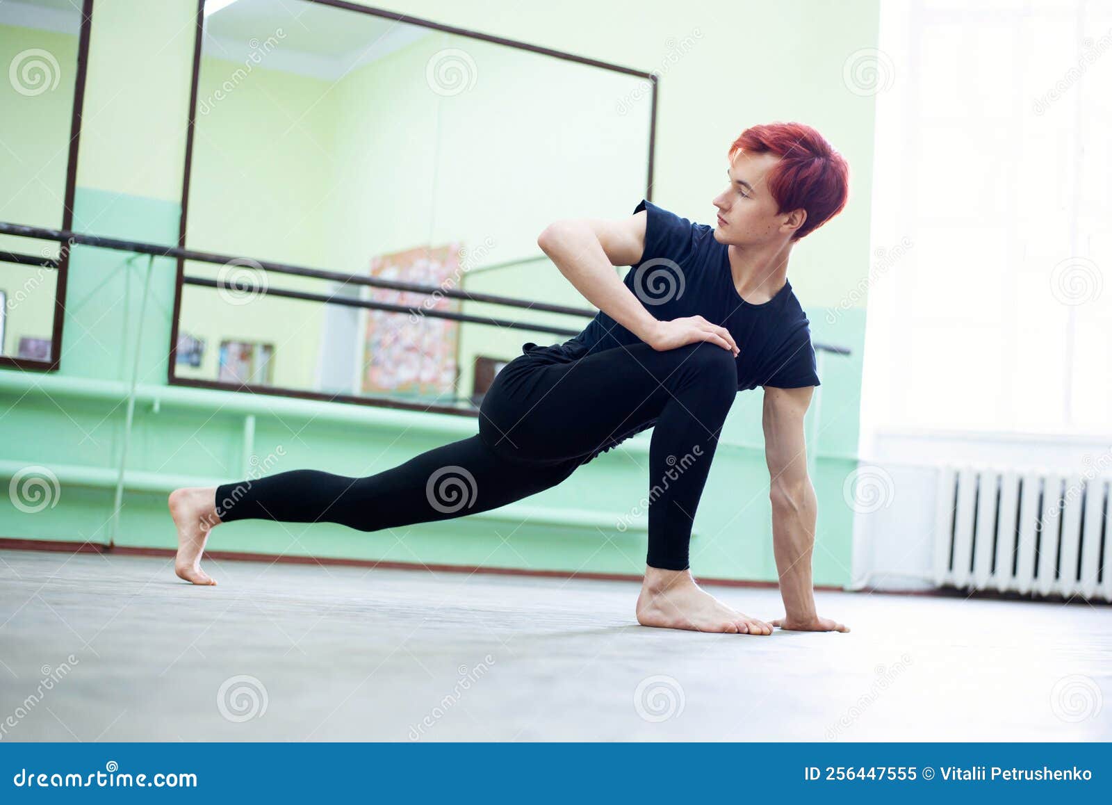 Stretching before Intensive Lesson of Dancing Stock Image - Image of ...