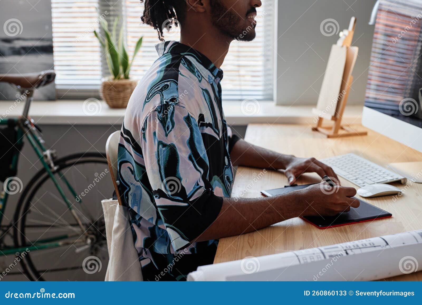 Young Male Designer Using Pen Tablet Stock Image - Image of career ...