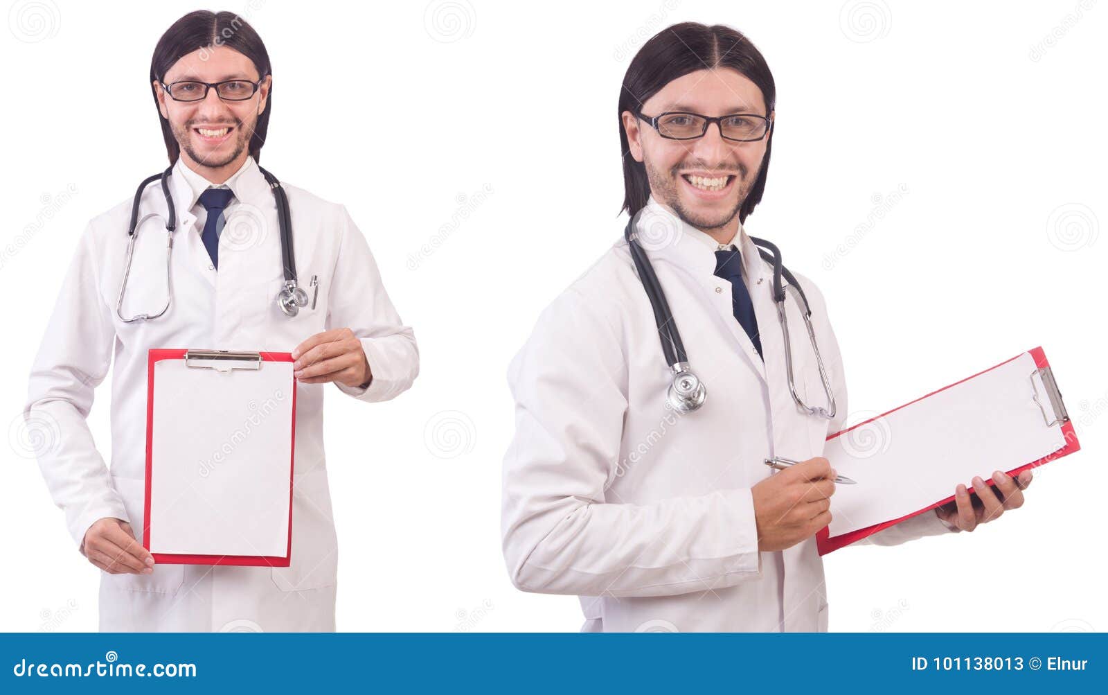 The Young Male Doctor Isolated on White Stock Image - Image of ...