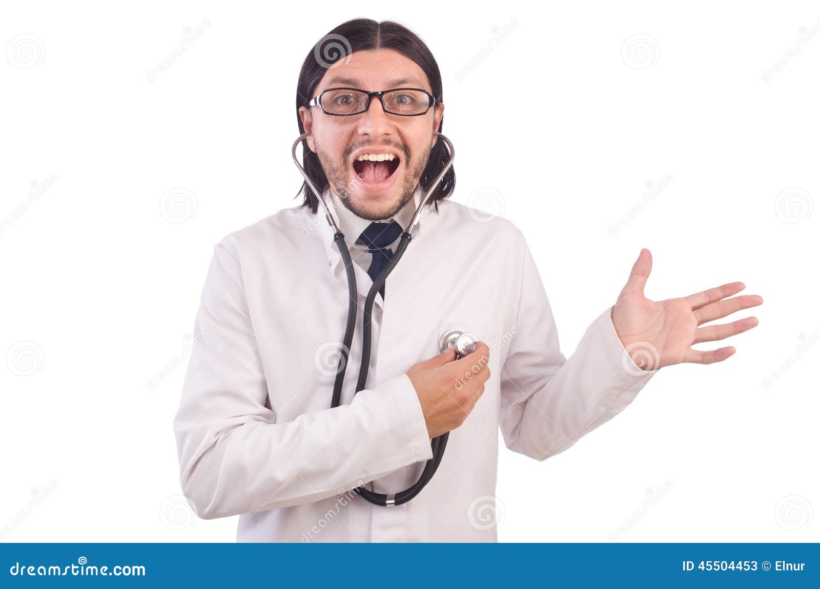 Young male doctor isolated stock image. Image of funny - 45504453