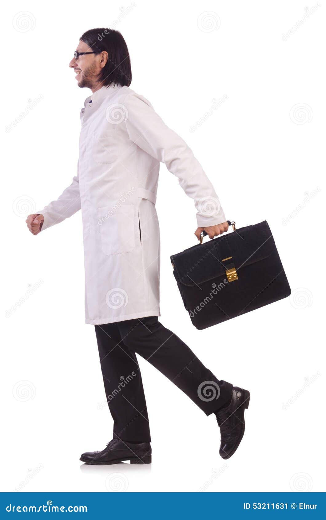 Young Male Doctor Isolated on White Stock Image - Image of isolated ...