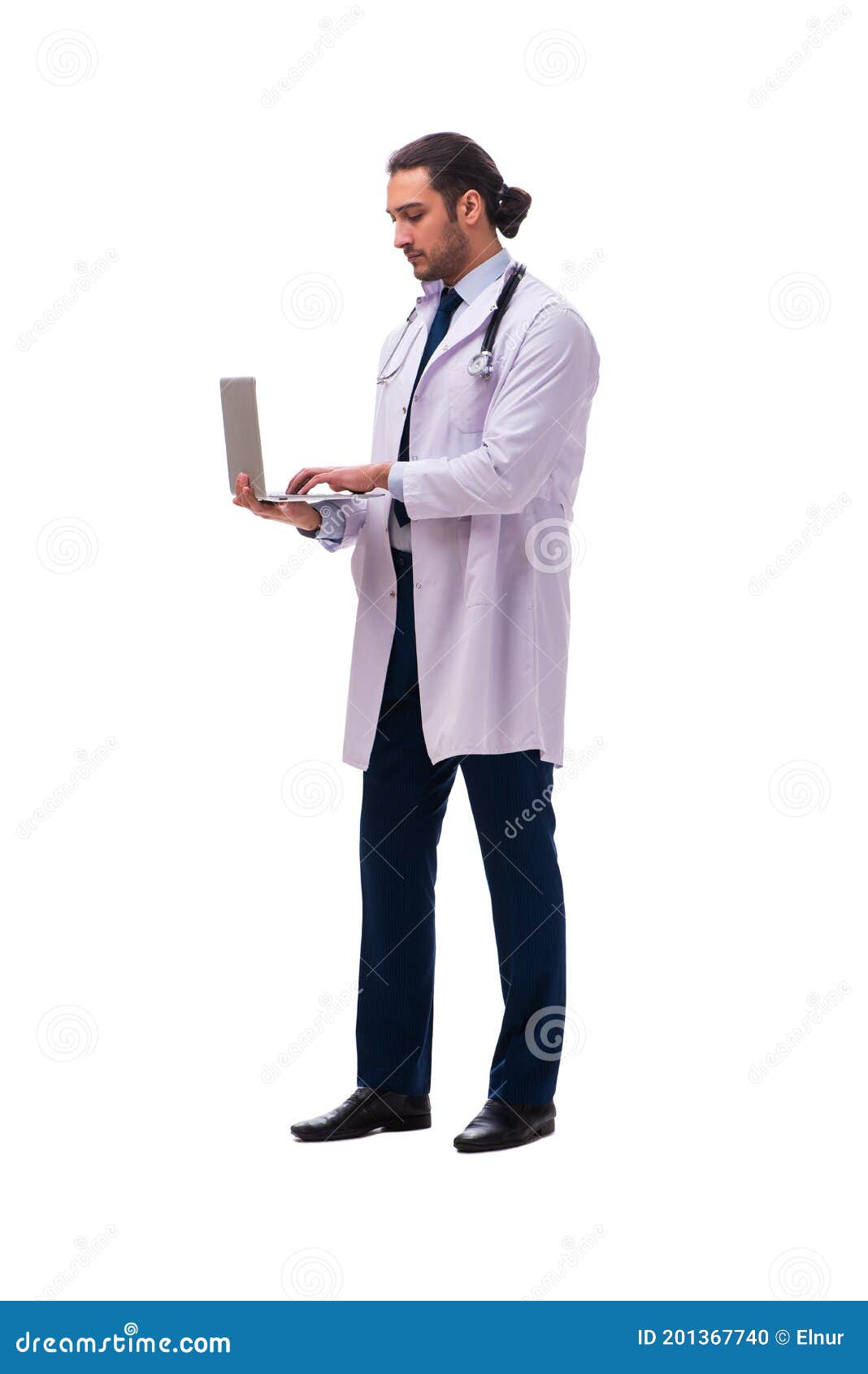 Young Male Doctor Isolated on White Stock Photo - Image of healthcare ...