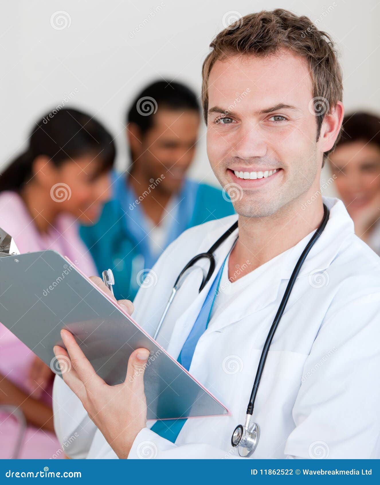 Young Male Doctor Smiling at the Camera Stock Photo - Image of health ...