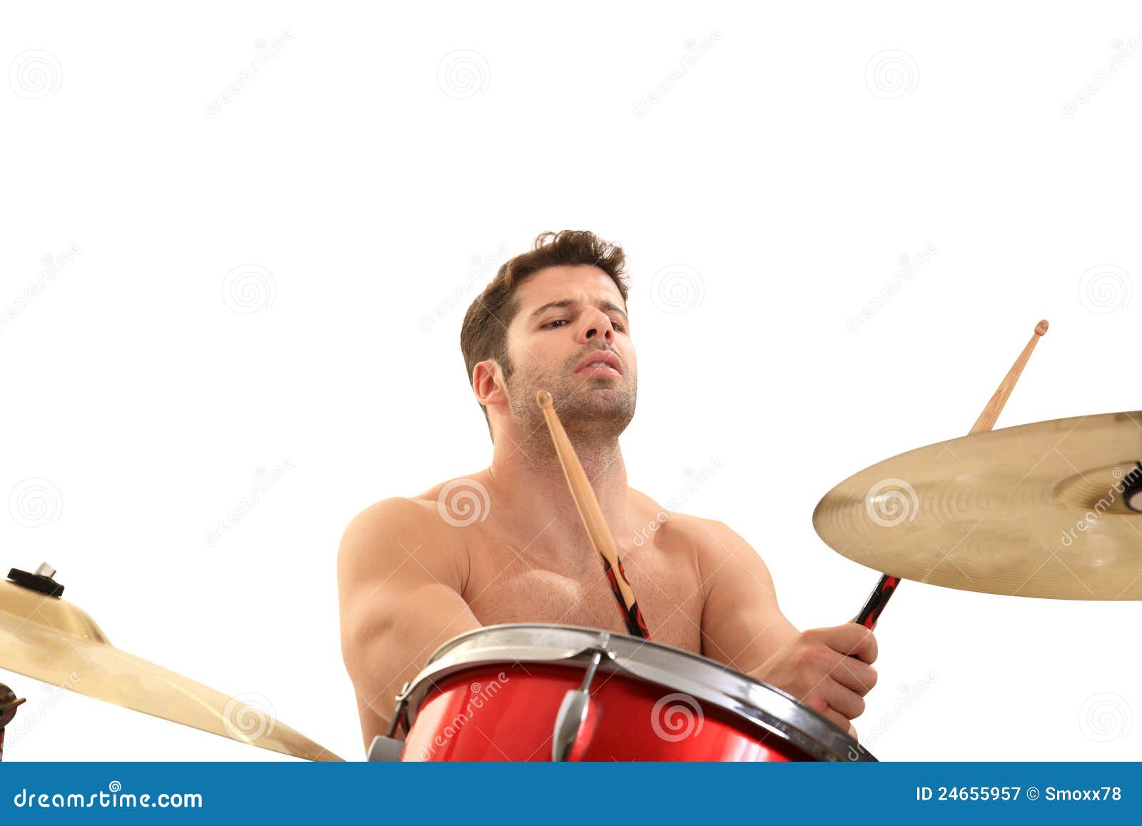 Young male drummer stock image. Image of active, male - 24655957