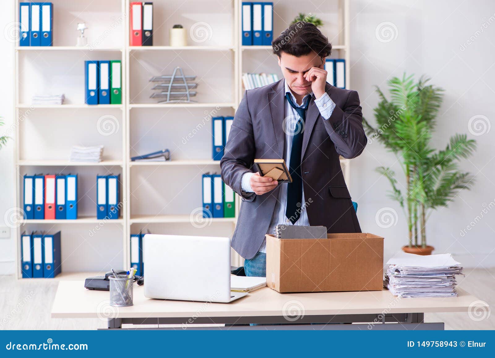 Young Male Employee Being Fired from His Work Stock Image - Image of ...